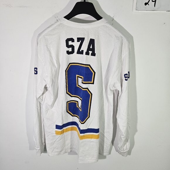 Sza | Shirts | Rare Tde Sza Sos Tour White Long Sleeve Hockey Shirt ...